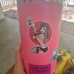 Goth Girl Pinup Vinyl Sticker, Horror Punk Decal, Psychobilly Sticker ...