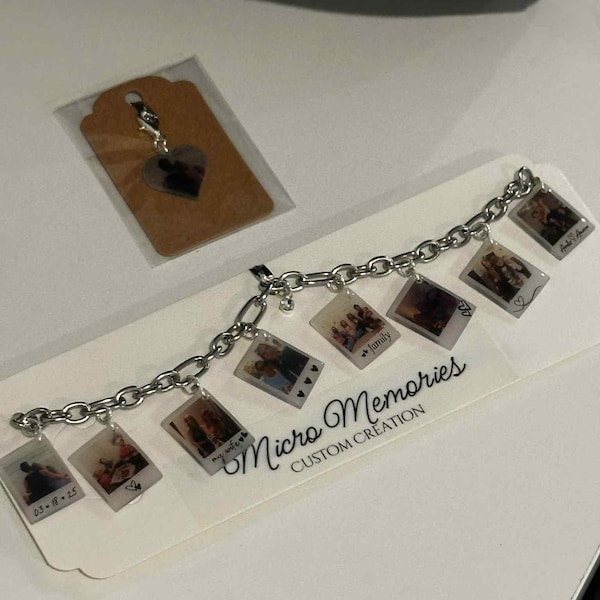 Mini Photo Charm Bracelet, Unique Custom Gifts, Accessories - Micro ...