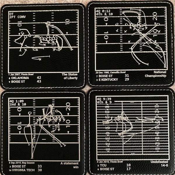 Greatest Boise State Football Plays: Leatherette Coasters (set of 4) - Etsy