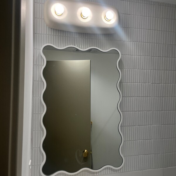 Squiggly Mirror, Wavy Mirror, Wiggle Mirror, Funky Wall Mirror ...