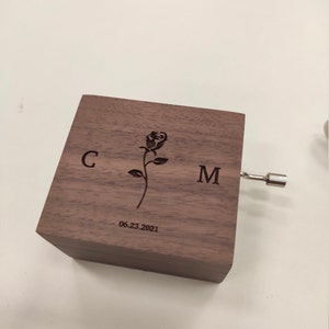 Personalized Music Box Small Vintage Wooden Music Box - Etsy
