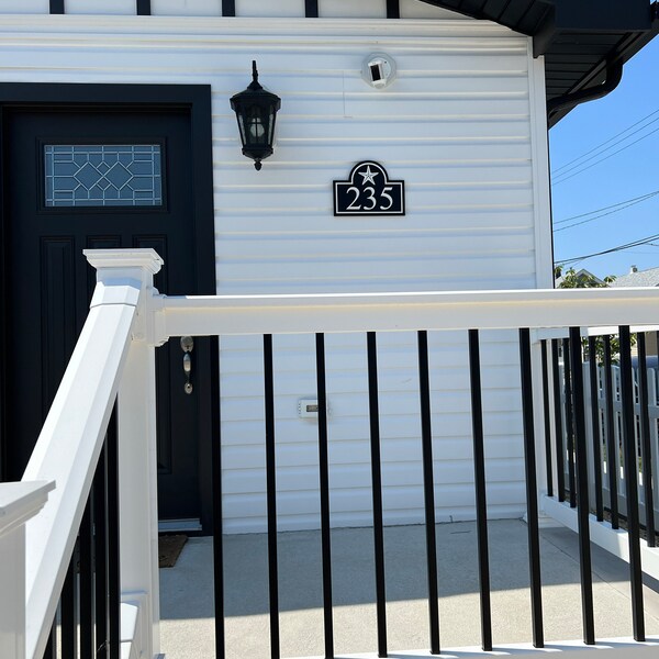 Nautical House Number Sign, Coastal Address Sign, Starfish Address Sign ...