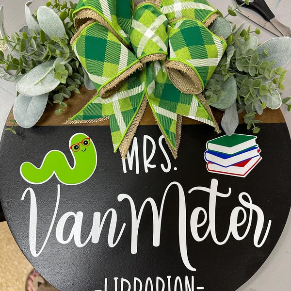 Math Teacher Door Hanger | Teacher Wreath | Classroom Door Hanger ...