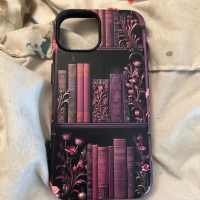 Magsafe Purple Turquoise Vintage Books iPhone Tough Case 13 14 15 Pro ...