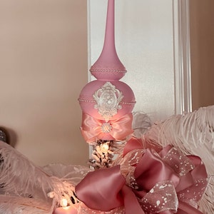 Pink Christmas Tree Topper Ornament for Christmas Tree Blush Pink Tree ...