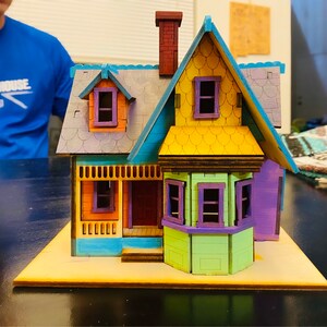 Wood Model Kit of up House 3D Puzzle - Etsy