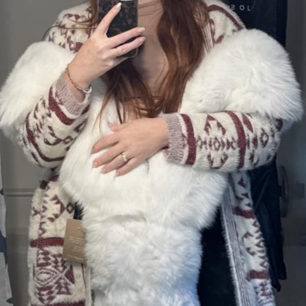 Blue Fox Double Side Fur Stole saga Furs 200x30cm - Etsy