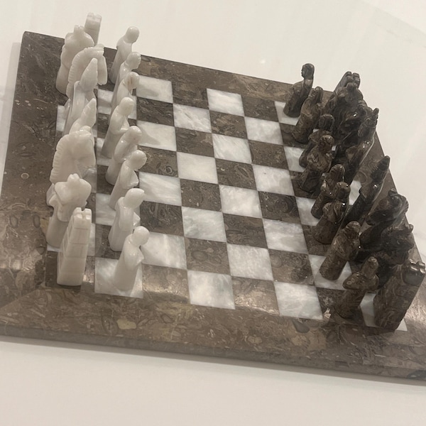 Marble Chess Set Large Chess Set Handmade Chess Sets gifts for Him ...