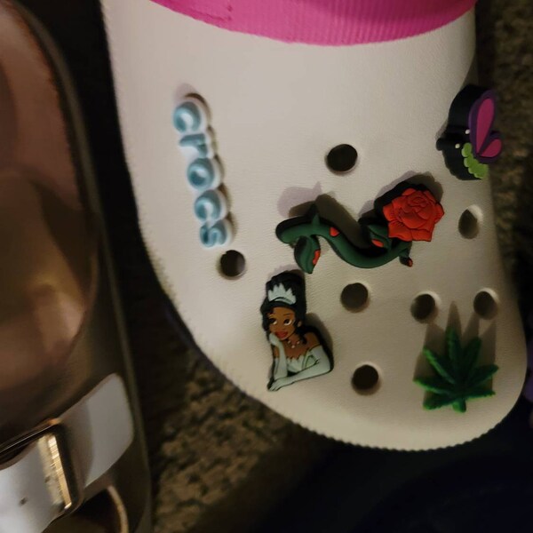 Princesses Black Princess Croc Accessories Fashion Charms Bookbag ...