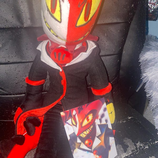 Blitzo. Helluva Boss. Hazbin Hotel. Large Plush Toy. Size 25.5 Inch - Etsy