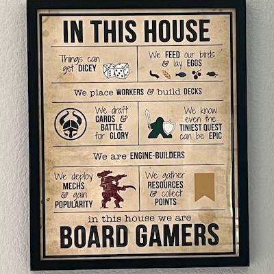 Custom Vintage Style Board Game Wall Artpersonalized Table Top Game Art ...