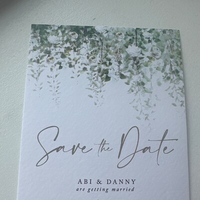 Whimsical Windsor A6 Save the Date Cards, Foliage Wedding Save the ...