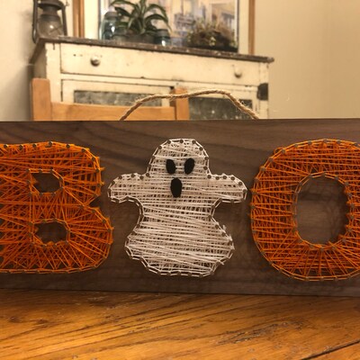 12 X 5 BOO Ghost String Art Kit DIY Adult Craft Project - Etsy