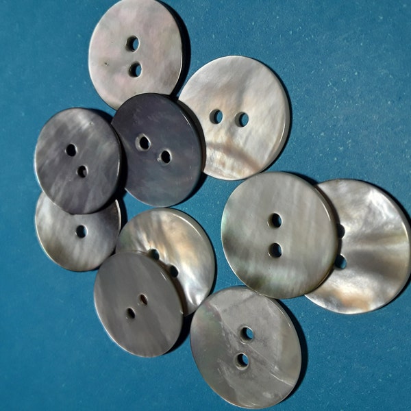 Seashell Buttons, Mother of Pearl, 10 Count, 3/4 Inch, Natural Shell ...