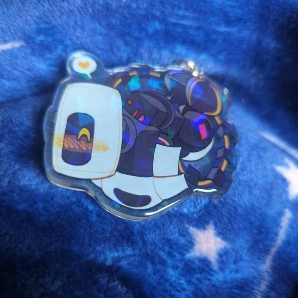 Portal 2 Glados Epoxy Glitter Keychain 2.5" Double Sided - Etsy