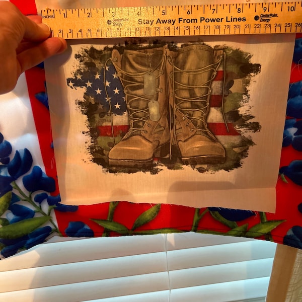 American Flag Army Boots- Fabric Panel Square ~ 4"x4",5x5,6x6, 8x8 ...