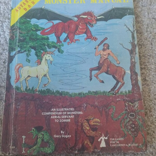 Player's Handbook TSR2010 Vintage TSR Advanced Dungeons & Dragons First ...