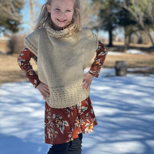 Knitting Pattern Azel Pullover 2, 3/4, 5/7, 8/10, 11/13, 14/16, Adult S ...