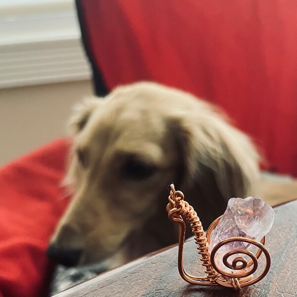 Snail Riding Broomstick Crystal Snail Wire Wrapped Crystal halloween ...