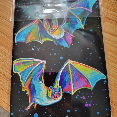 Fine Art. Creepy Cute Gothic Bat Mini Print Unframed 4x6 Psychedelic ...