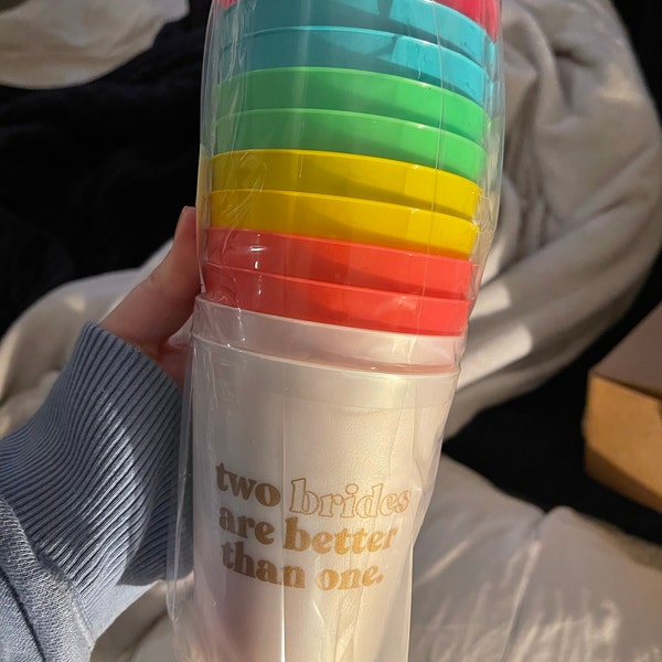 LGBTQ Bachelorette Party Cups | 12 Pack, 16 Oz | Reusable Frost Flex ...