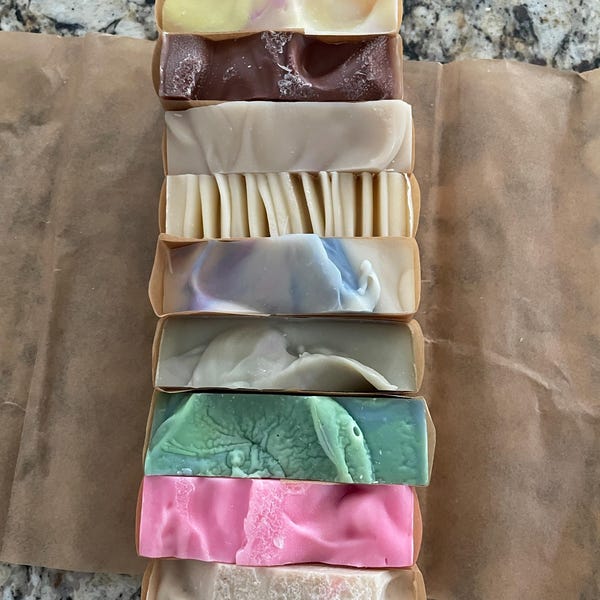 Soap, 5 Bars of Handmade Soap, Bar Soap, Vegan Soap, Homemade Natural Soap. **click Item ...