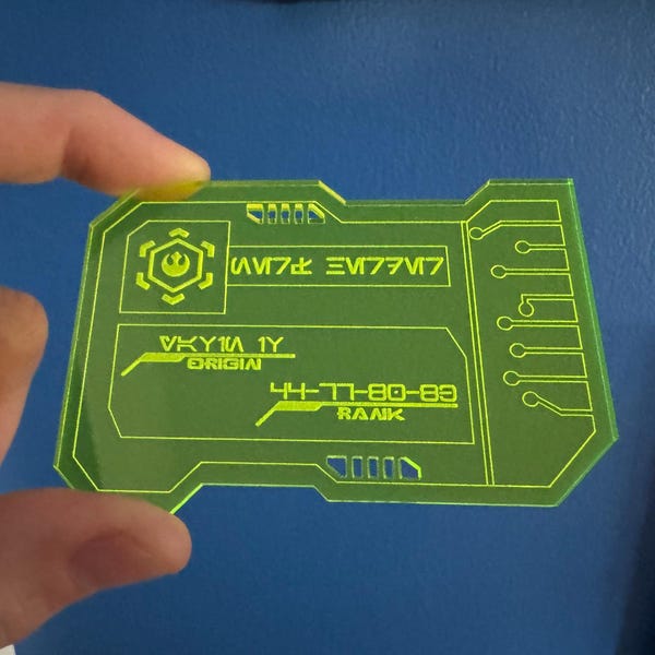 Star Wars Galaxy's Edge ID Card Batuu Cosplay Original - Star Wars ...