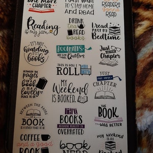 Bookish Quotes Planner Stickers Bookworm Planner Stickers Reading ...