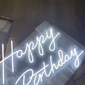 Custom Happy Birthday Neon Sign Flex Led Custom Birthday Party - Etsy ...