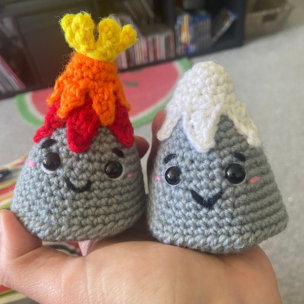 Reversible Volcano Amigurumi Crochet Pattern, Mountain,kawaii, Lava ...