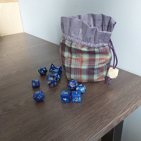 Dice and Drawstring Bag (dnd Dice Bag) PDF Sewing Pattern; RPG Dice Bag ...