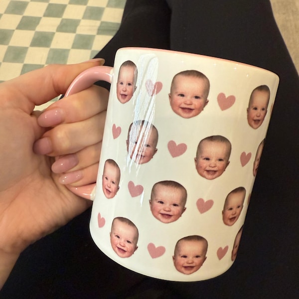 Baby Face Mug, Personalized Face Mug, Custom Photo Mug, Your Baby Face ...
