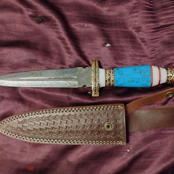 Hand Forged D2 Steel Fairbairn Sykes Dagger: Exquisite Handle, Leather ...