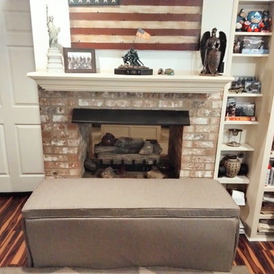 48 to 60 Long Custom Hearthsoft Cushion for Fireplace up 20.75 Deep ...