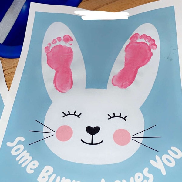 Easter Handprint Kid Craft, Easter Footprint Art, Baby Footprint Craft ...