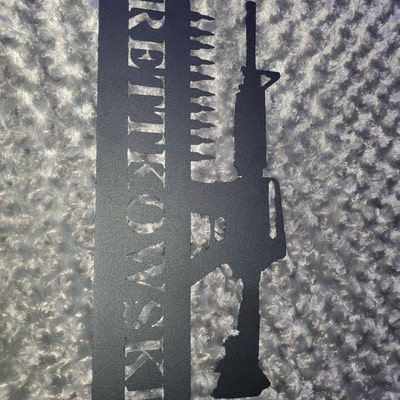 AR-15 Custom Metal Sign,address Sign,gun Sign,name Sign,gift for Dad ...