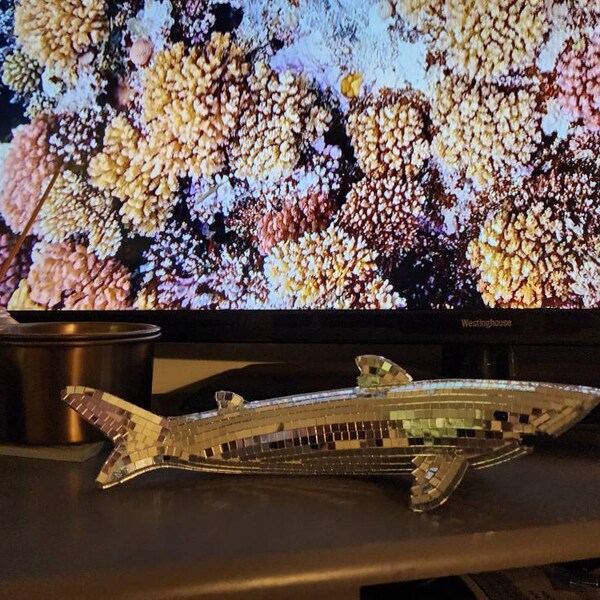 Disco Shark - Mirror Ball Tiled Shark - Ocean Animal Sea - Etsy
