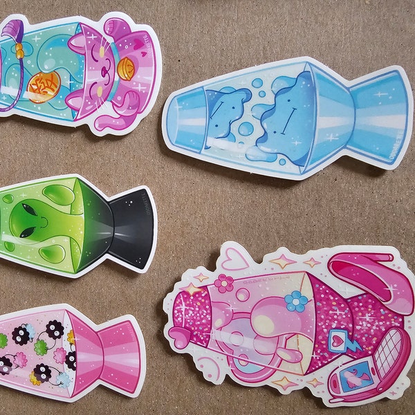 Lava Lamp Stickers Series 6 - Pink Blob Lava Lamps - Transparent ...
