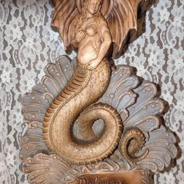 Lofn Goddess Statue, Wood Carved, Wooden Statue for Scandinavian, Norse ...