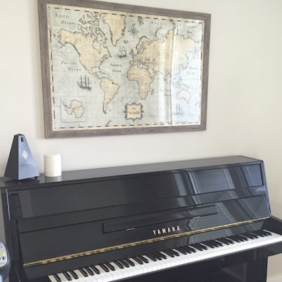 World Map Poster Rustic Vintage Style Travel Map - Etsy