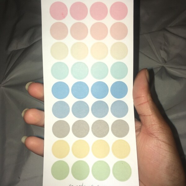Circle Stickers - 8 Color Options - Etsy