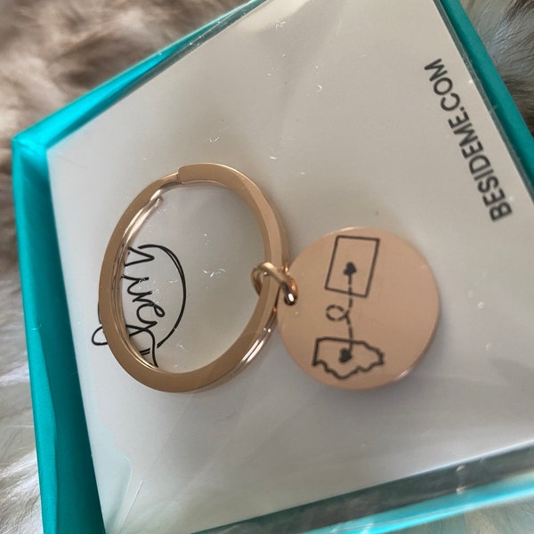 Custom Long Distance Keychain Custom Key Chain Photo Keychain ...