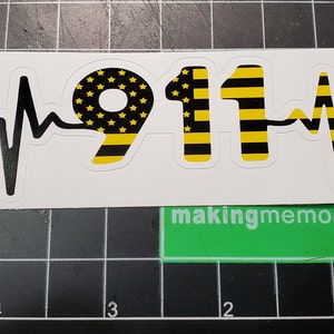 911 Dispatch Vinyl Decal Sticker dispatch Sticker 911 Stickers Back the ...