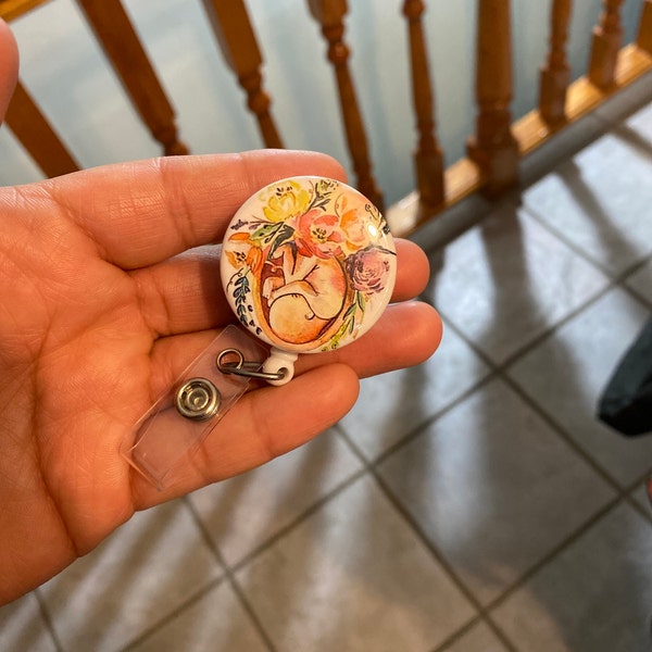 Labor & Delivery, Watercolor Floral Fetus, NICU Nurse Badge, Ob/gyn ...