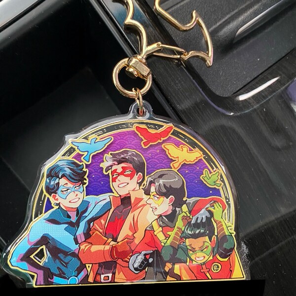 Robins Layered Acrylic Keychains - Etsy