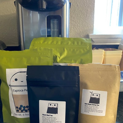 Bubble Tea Kit DIY Taiwanese original Style Make Your Own Boba Tea Kit ...