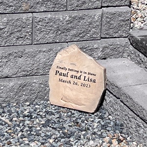 Personalized Monogram Name Rock Engraved Stone Custom Personalized ...