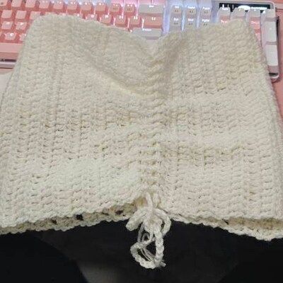 Crochet Pattern for Scrunch Crop Top With Scalloped Straps and ...