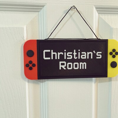 Personalized Gamer Name Sign for Door, Wall or Shelf 8in X 3in Custom ...