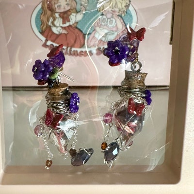 Fruit Pudding W Teddy Parfait Mr. Teddy Kissaten Cafe Handmade Earrings ...